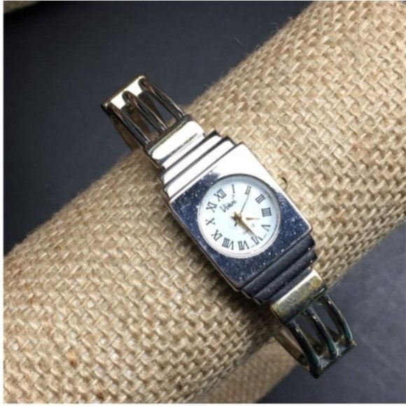 Vivani | Accessories | Vivani Ladies Art Deco Watch As Is Hinged Silver ...